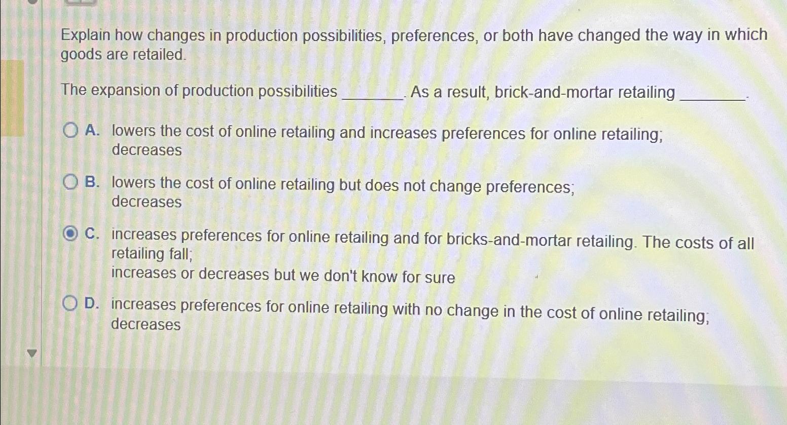 Solved Explain how changes in production possibilities, | Chegg.com