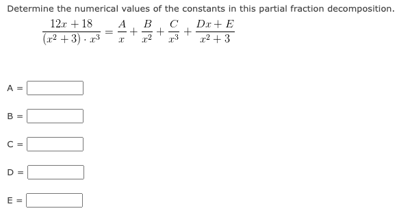 Solved Determine the numerical values of the constants in | Chegg.com