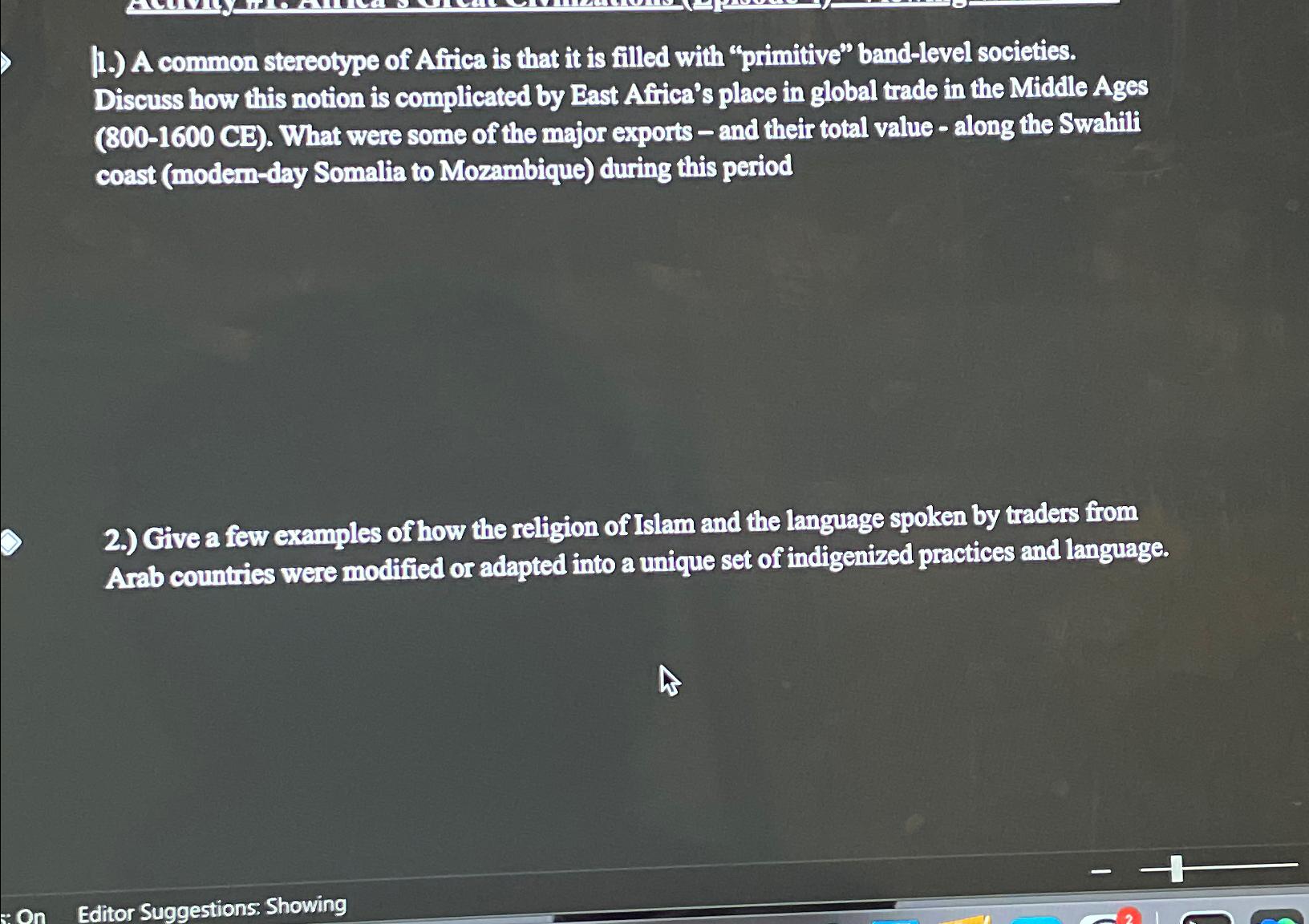 Solved 1.) ﻿A common stereotype of Africa is that it is | Chegg.com