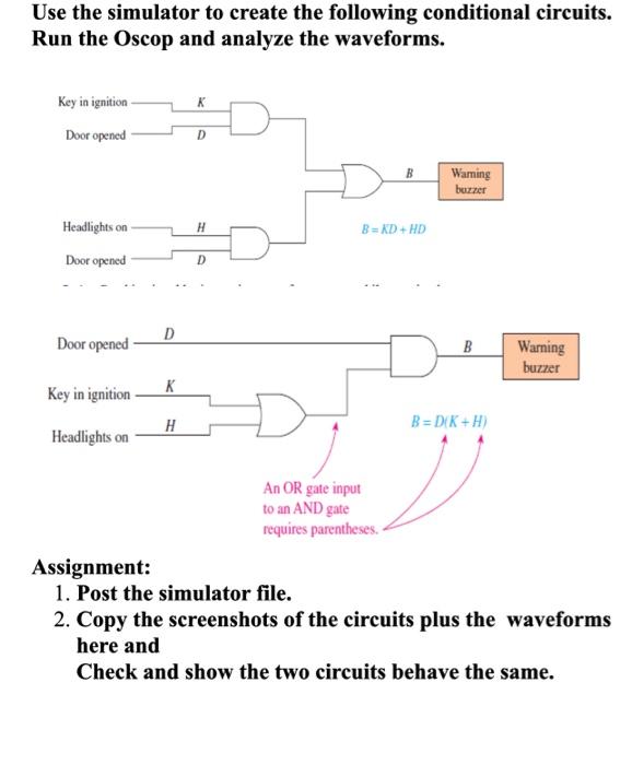 Solved Use the simulator to create the following conditional | Chegg.com