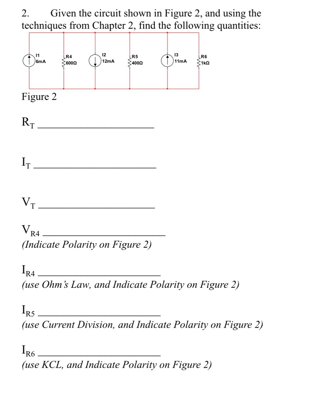 Solved Given the circuit shown in Figure 2, ﻿and using the | Chegg.com