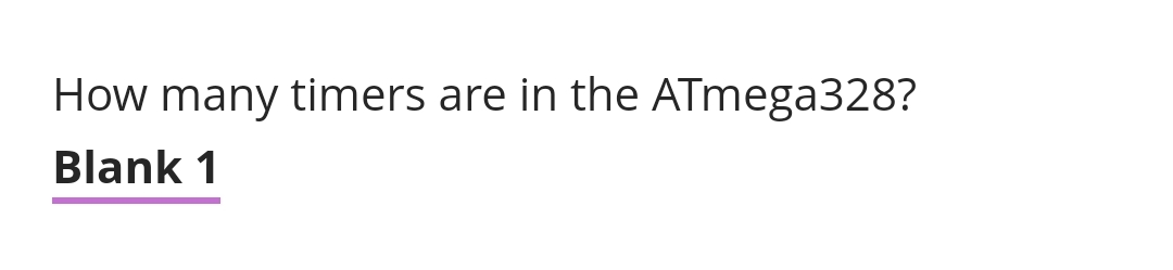 Solved How many timers are in the ATmega328?Blank 1 | Chegg.com