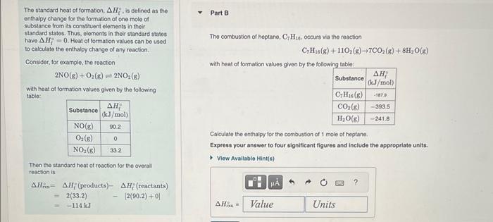 Solved The standard heat of formation, ΔHt?, is defined as | Chegg.com