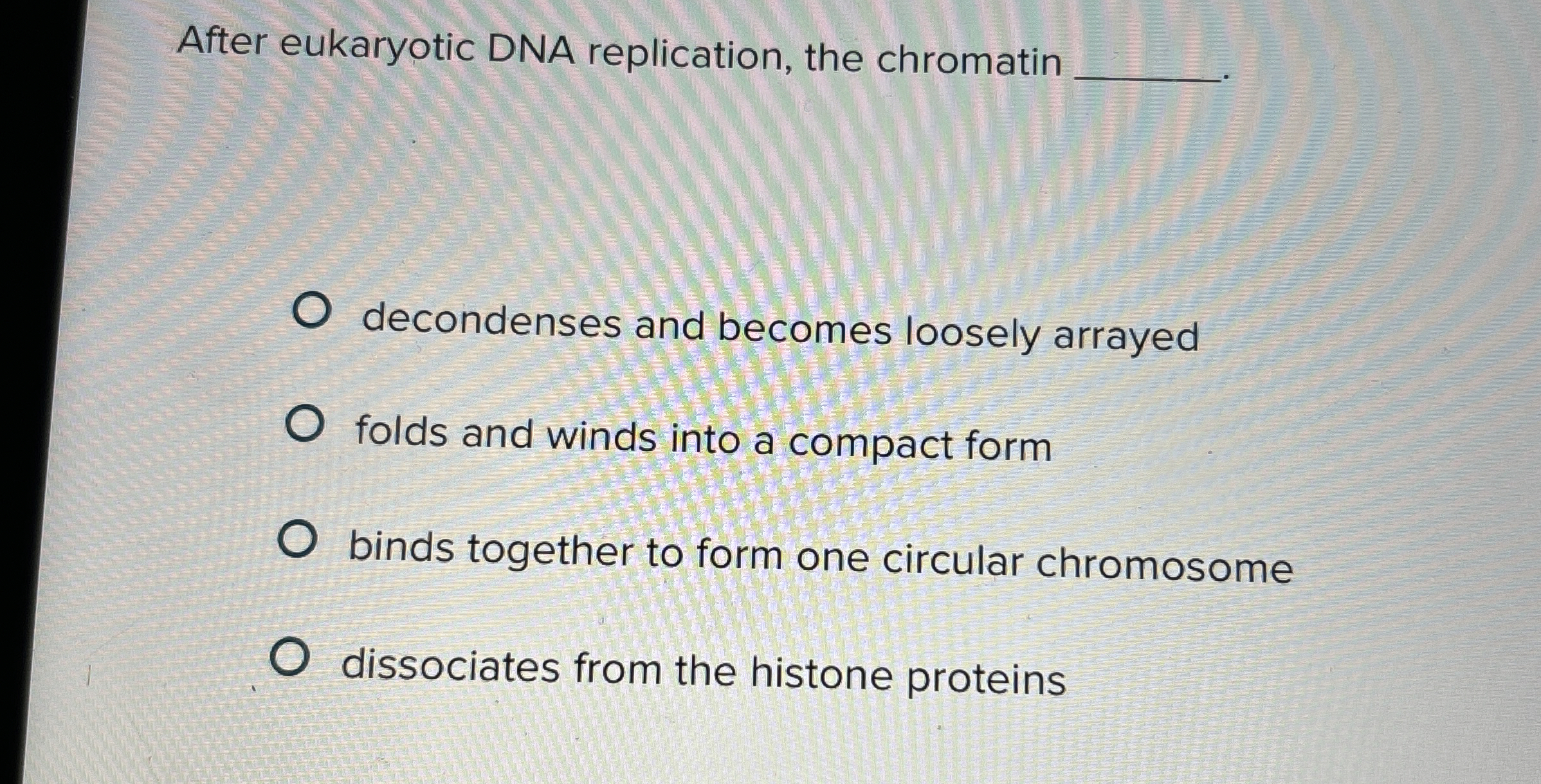 Solved After eukaryotic DNA replication, the | Chegg.com
