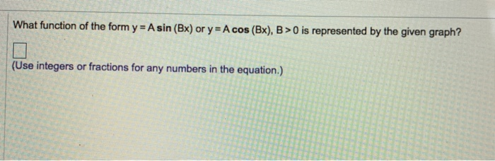 Solved One cycle of the graph of a trigonometric function of | Chegg.com