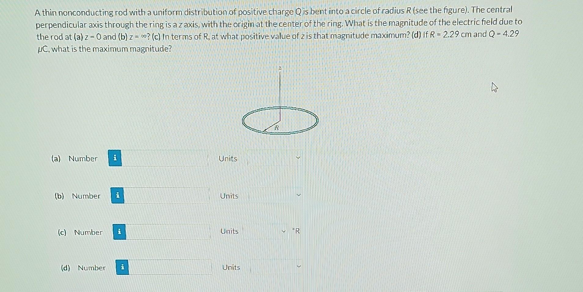 Solved A thin nonconducting rod with a uniform distribution | Chegg.com