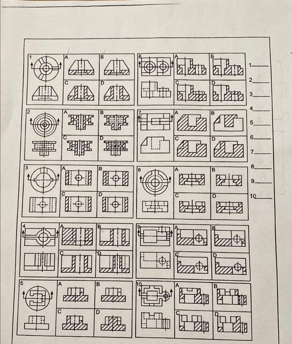 Solved Choose the correct section view. | Chegg.com