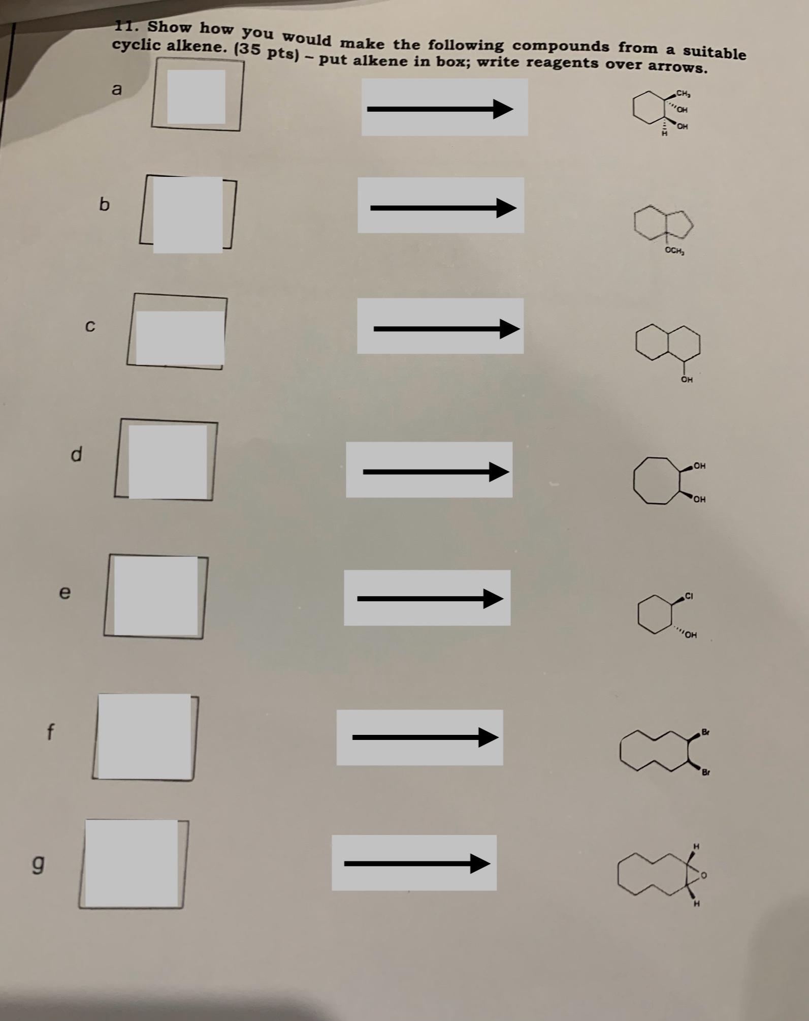 Solved Show how you would make the following compounds from | Chegg.com