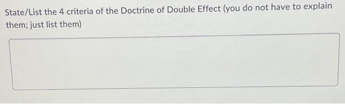 Statelist The 4 Criteria Of The Doctrine Of Double 