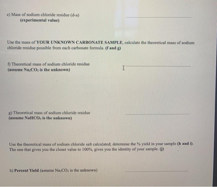 Solved Identification of an Unknown Carbonate Introduction | Chegg.com