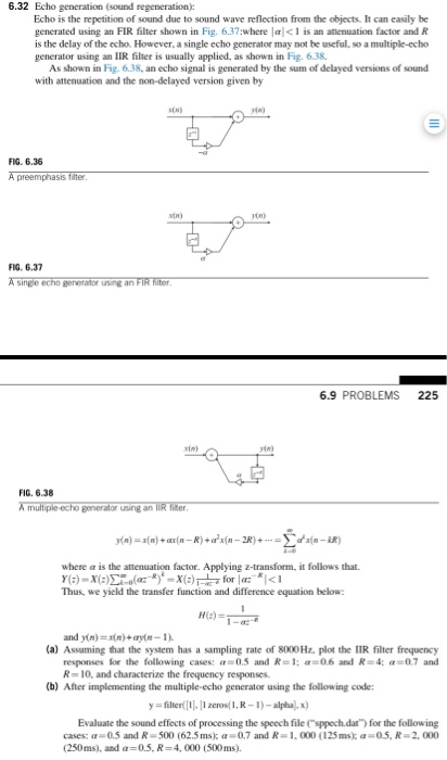 6.32 Echo generation (sound regeneration) Echo is the | Chegg.com