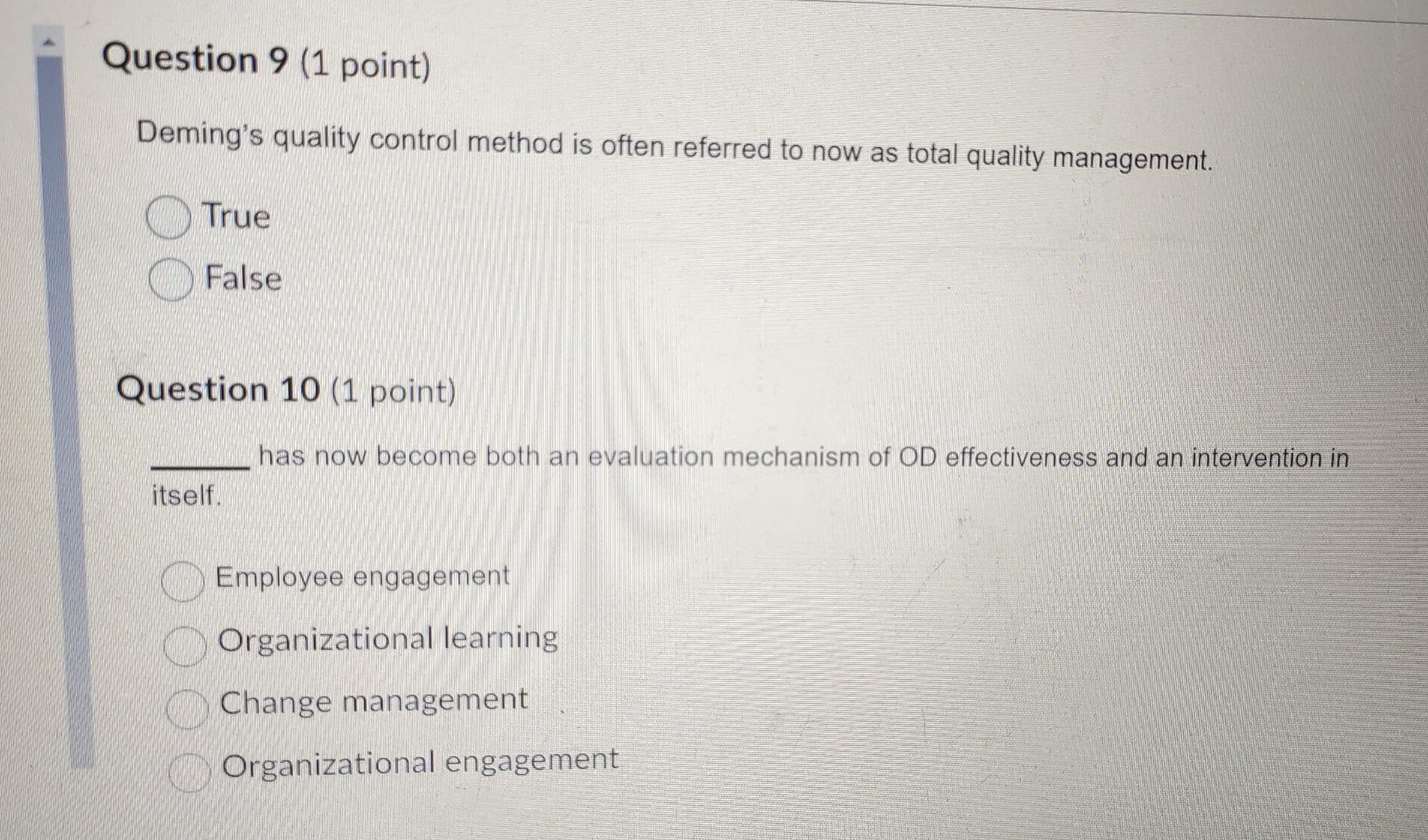 Solved Deming's quality control method is often referred to | Chegg.com
