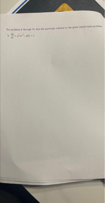 Solved For problems 1 through 5 , find the general solution | Chegg.com