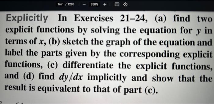 Solved Explicitly In Exercises 21-24, (a) find two explicit | Chegg.com
