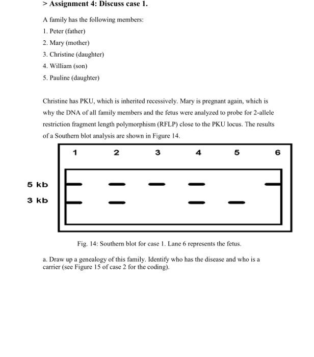 Solved > Assignment 4: Discuss case 1. A family has the | Chegg.com