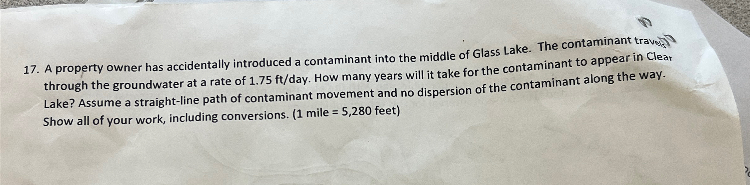Solved A property owner has accidentally introduced a | Chegg.com