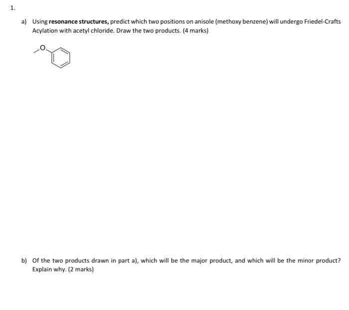 Solved a) Using resonance structures, predict which two | Chegg.com