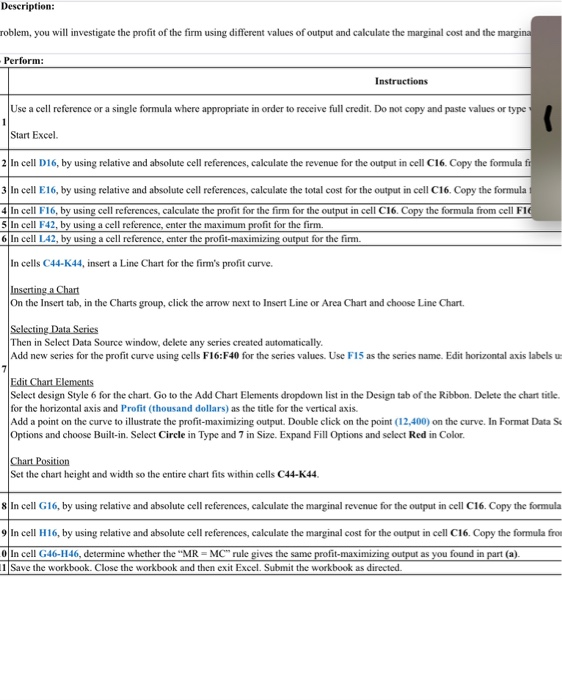 Solved Problem Instructions Use a cell reference or a single | Chegg.com