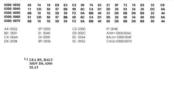 Solved 05 11 74 C4 0300: 0030 0300: 0040 0300: 0050 0300: | Chegg.com