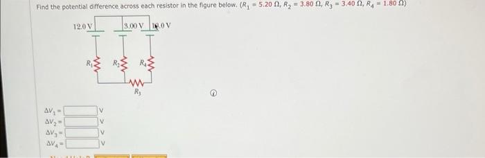 Solved Find the potential difference across each resistor in | Chegg.com