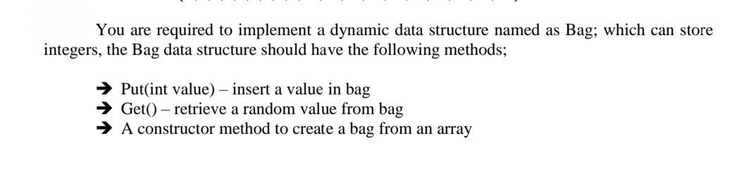 Solved You are required to implement a dynamic data | Chegg.com