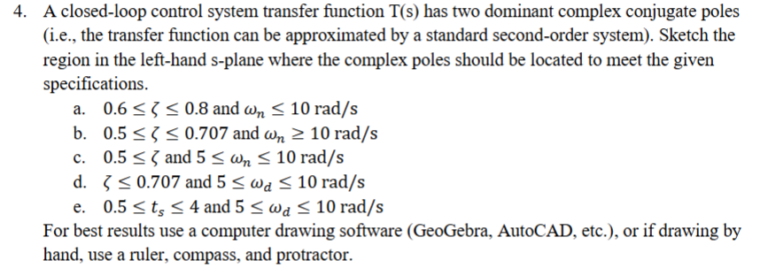 Solved A closed-loop control system transfer function T(s) | Chegg.com