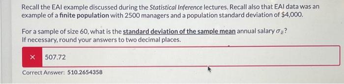 Solved Recall the EAl example discussed during the | Chegg.com