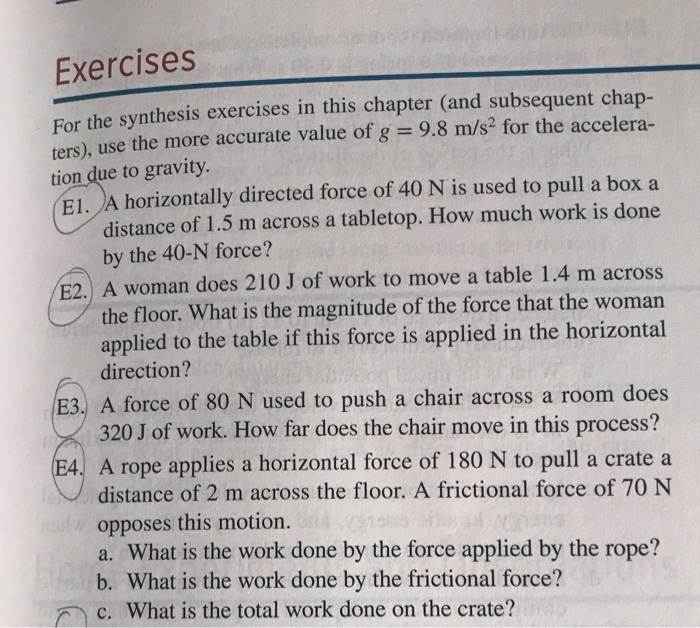 Solved Exercises For the synthesis exercises in this chapter | Chegg.com