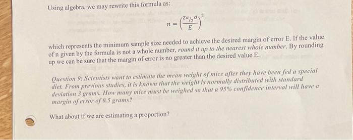 Solved Using algebra, we may rewrite this formula as: | Chegg.com