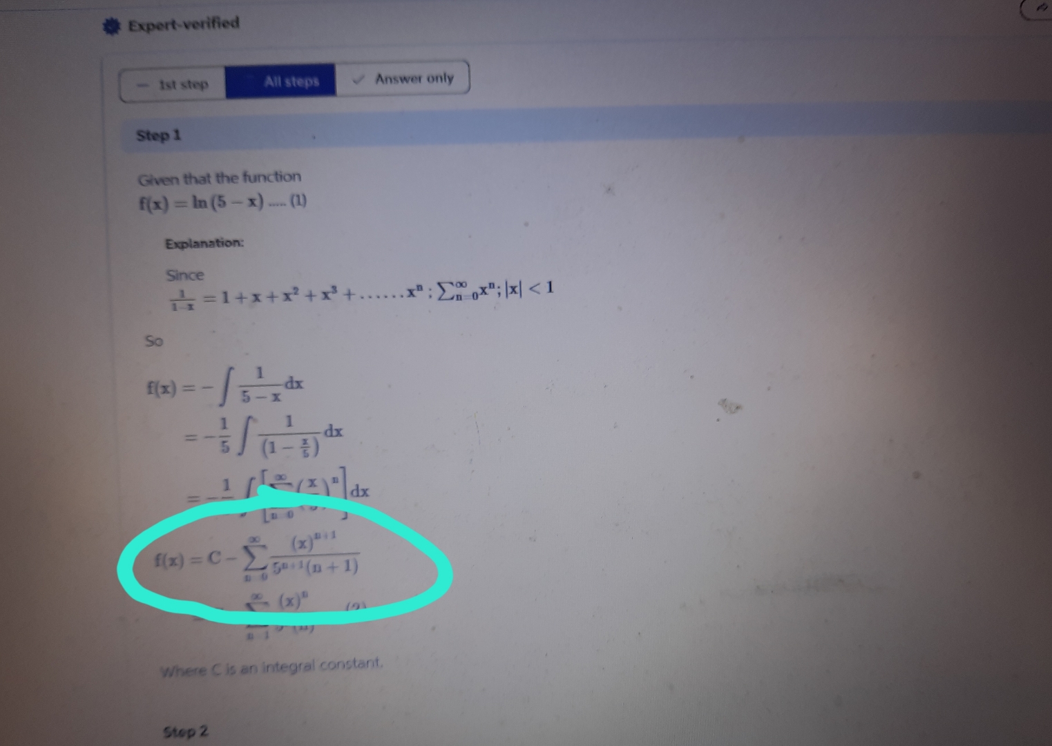 Solved Expert-verifiedist stopAll stepsAnswer onlyStep | Chegg.com