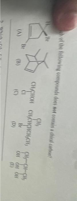 Solved dof of the following compounds does not contain a | Chegg.com