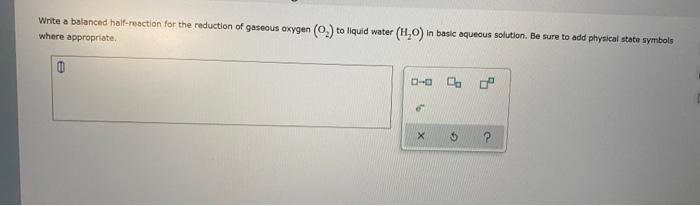 Solved Write a balanced half-reaction for the reduction of | Chegg.com