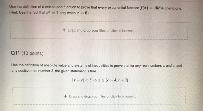 Solved Use the definition of a one-to-one function to prove | Chegg.com
