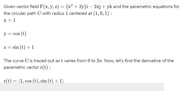 Solved Given vector field F(x,y,z)=(x2+2y)i-2xj+yk ﻿and the | Chegg.com