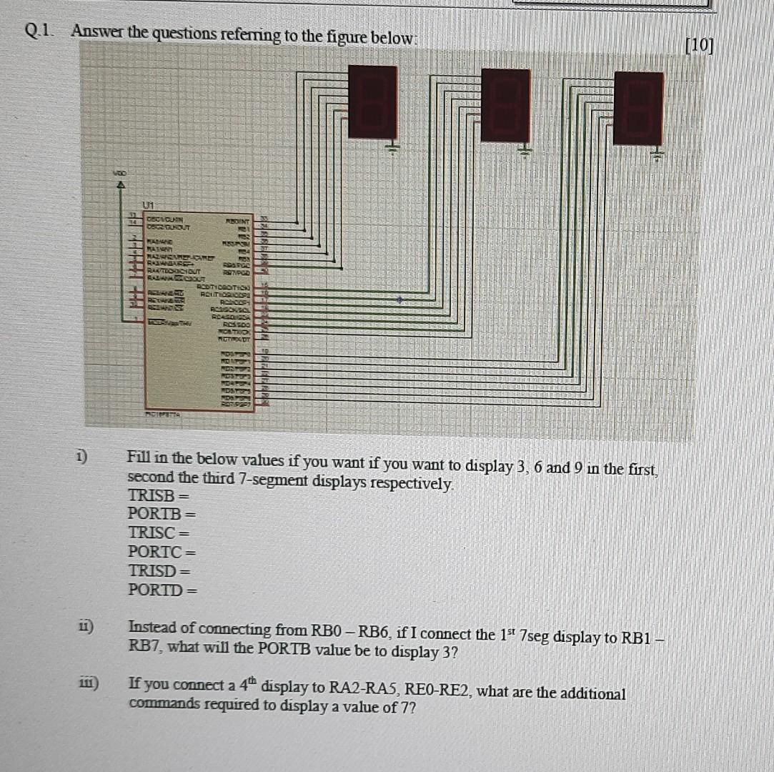 Solved Q.1. Answer the questions referning to the figure | Chegg.com