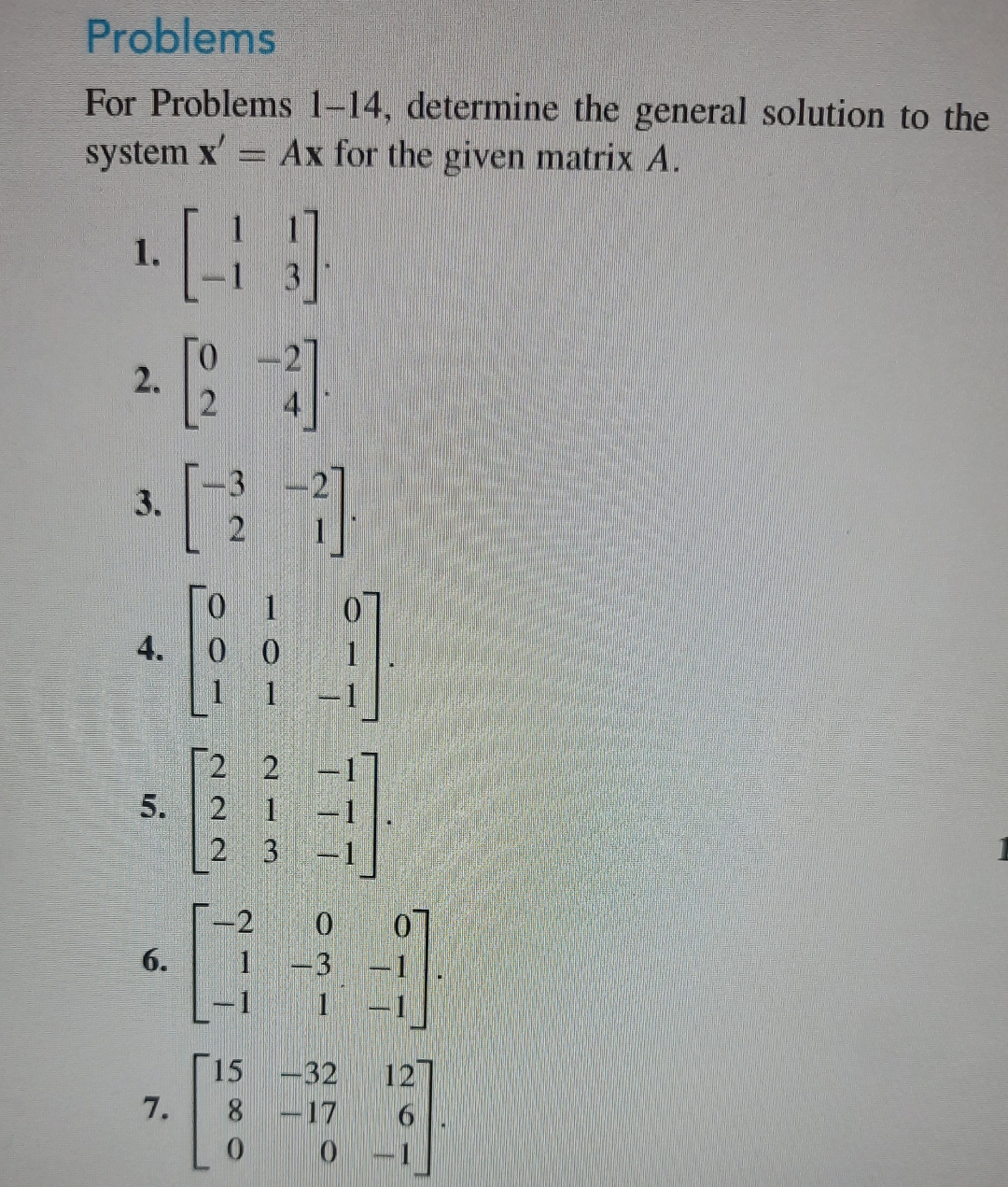 Solved ProblemsFor Problems 1-14, ﻿determine the general | Chegg.com