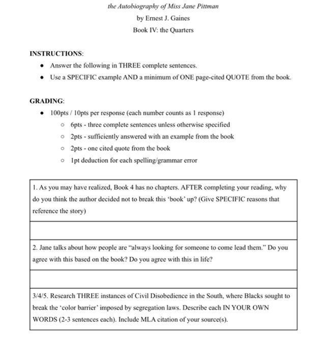 INSTRUCTIONS: - Answer the following in THREE | Chegg.com