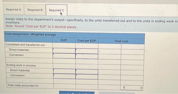 Solved Exercise 16-13 (Algo) Weighted average: Process | Chegg.com