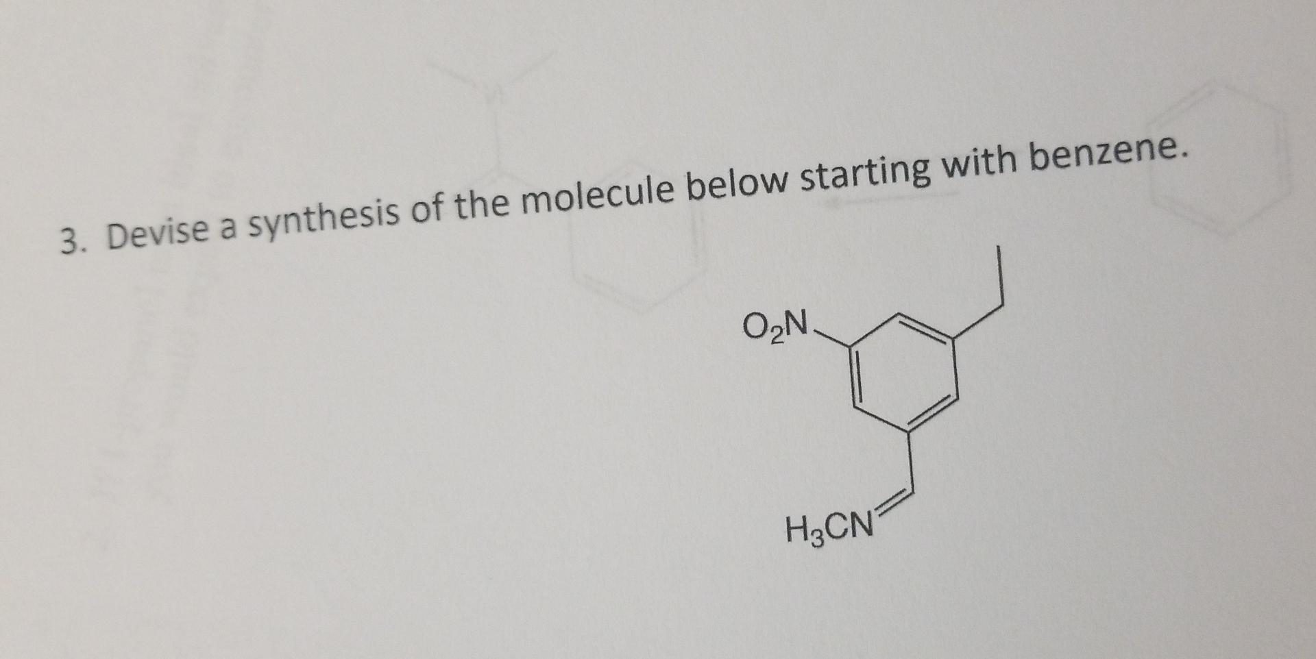 Solved 3. Devise a synthesis of the molecule below starting | Chegg.com