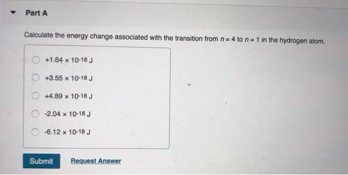 Solved Part A Calculate the energy change associated with | Chegg.com