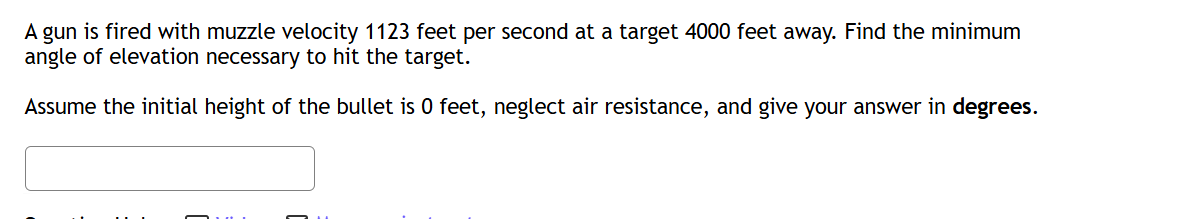 Solved A gun is fired with muzzle velocity 1091 ﻿feet per | Chegg.com
