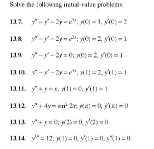 Solved Solve the following initial-value problems. with | Chegg.com