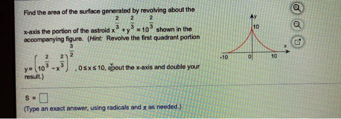 Solved Find the area of the surface generated by revolving | Chegg.com