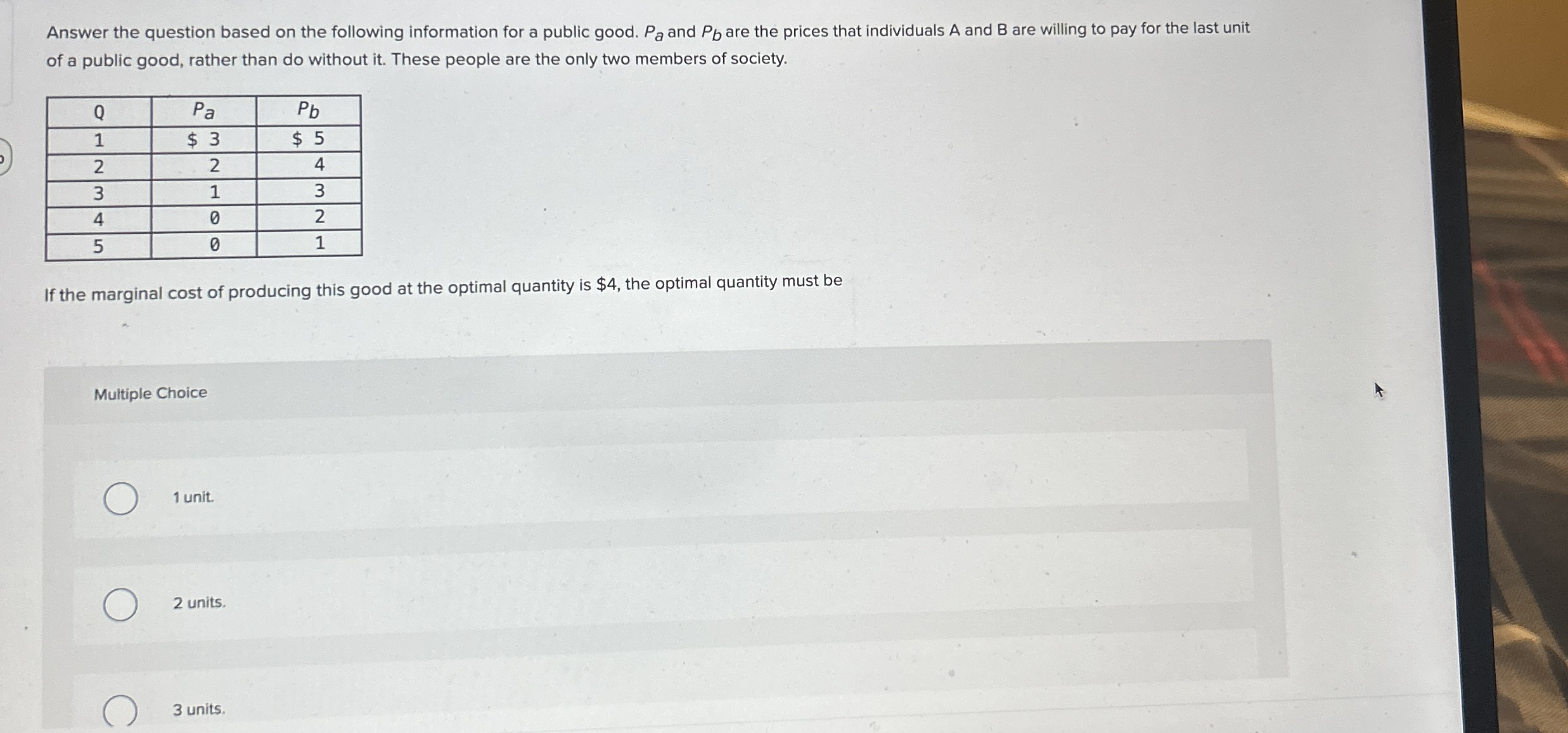 Solved Answer the question based on the following | Chegg.com