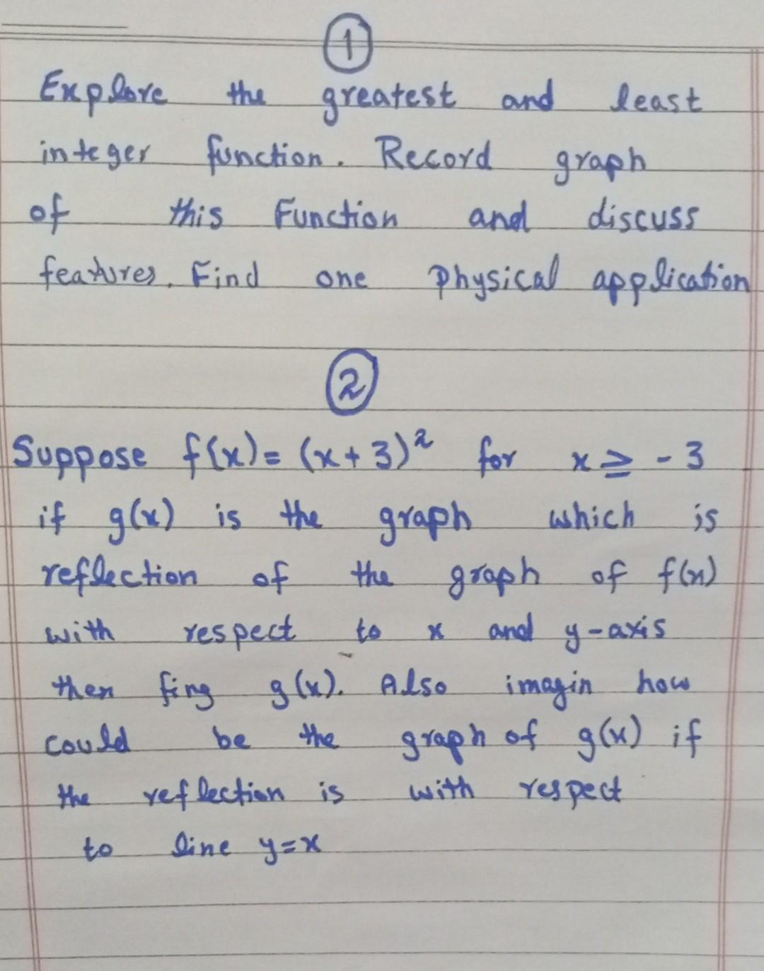 Solved Explore Greatest And Least Integer Function Record 8940