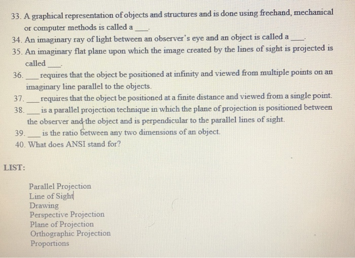 Solved 33. A graphical representation of objects and | Chegg.com