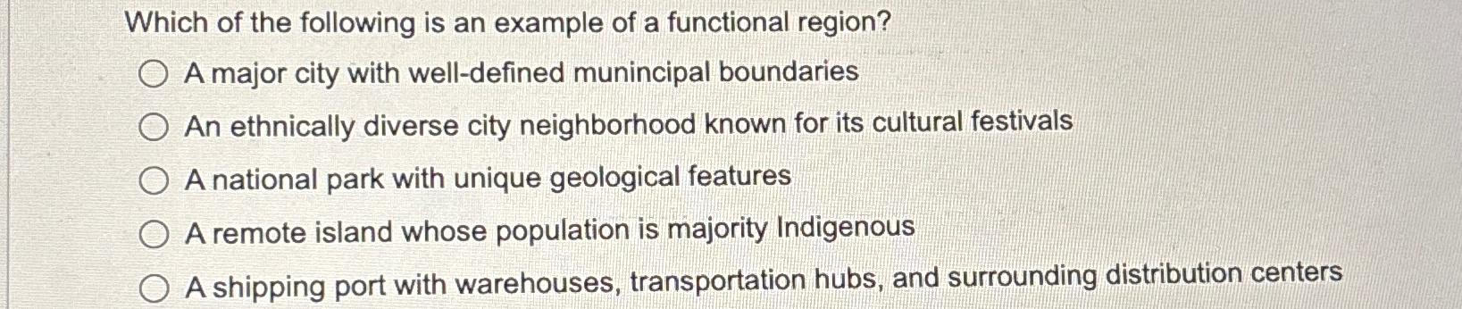 Solved Which of the following is an example of a functional | Chegg.com