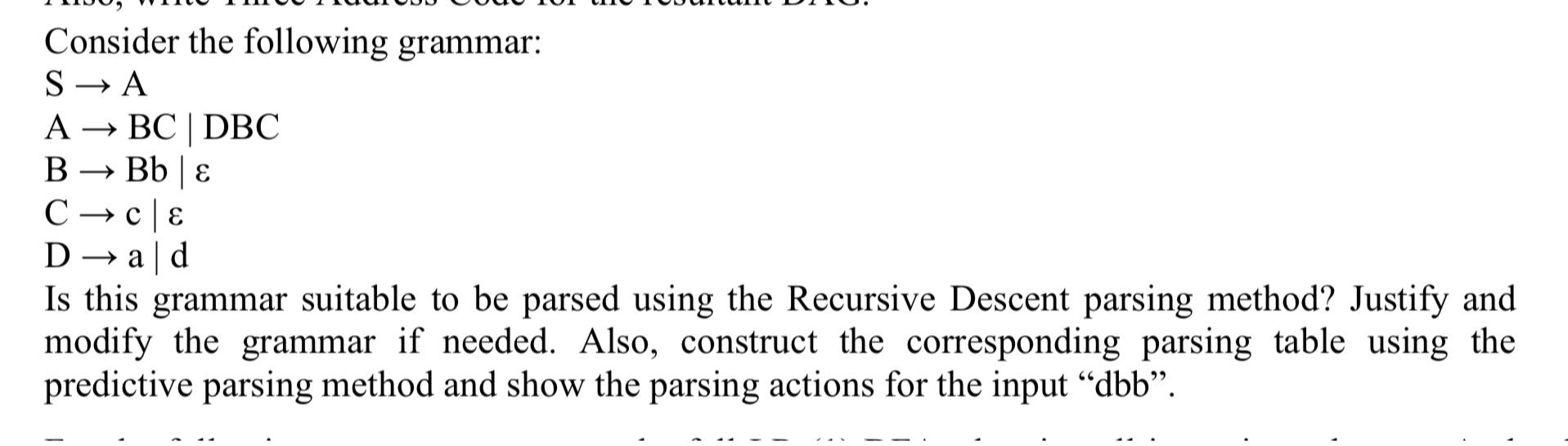 Solved Consider the following | Chegg.com