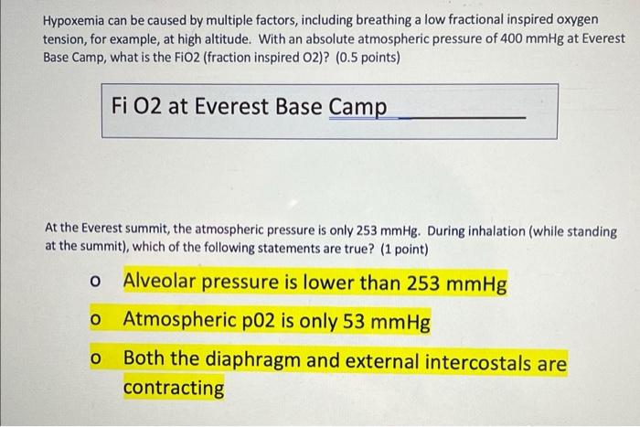 Solved The alveolar gas equation is used to calculate the | Chegg.com