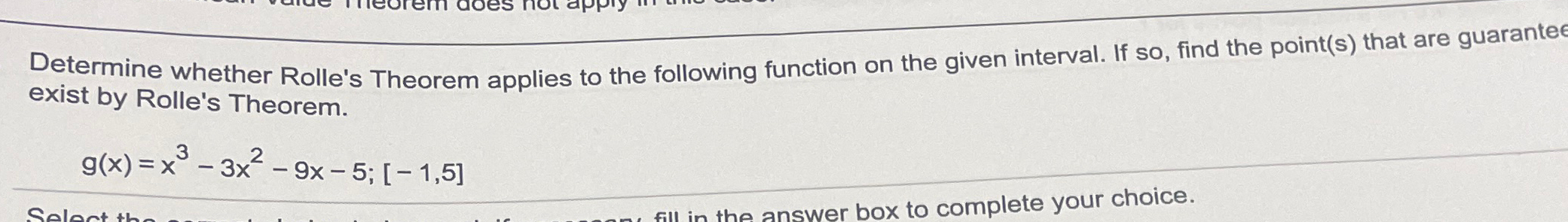Solved Determine whether Rolle's Theorem applies to the | Chegg.com